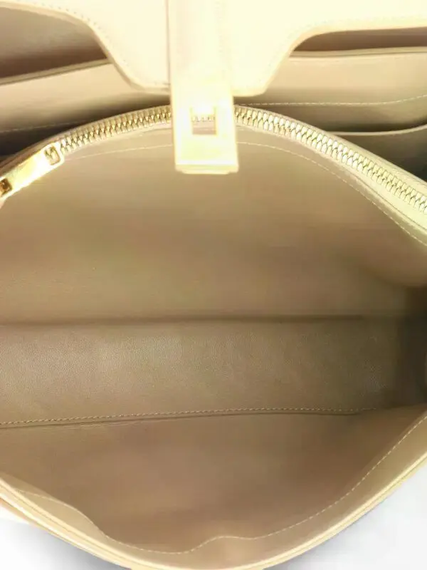 Celine 16 Top Handle Bag Smooth Calfskin Medium Satchel - Neutrals