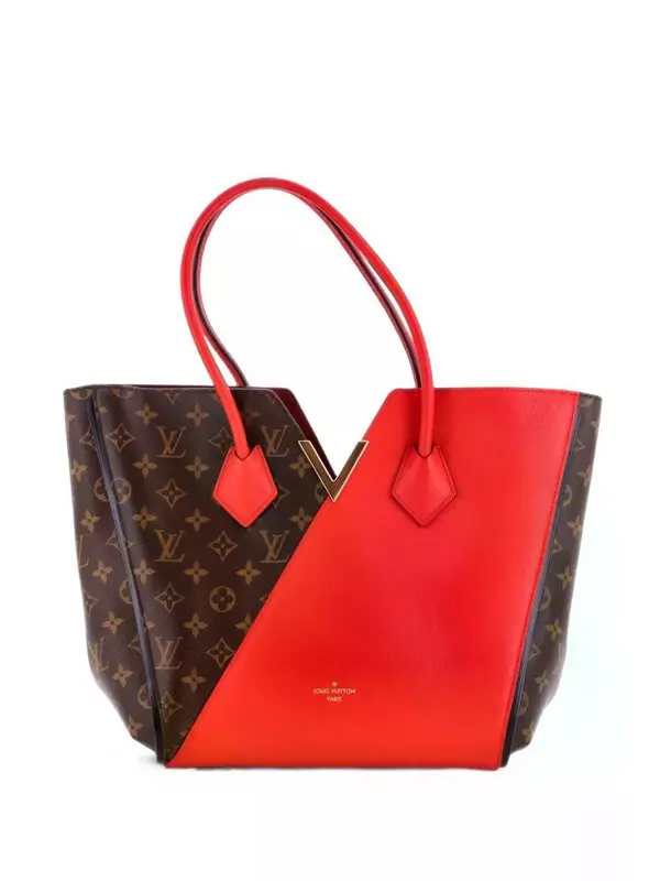 LOUIS VUITTON Kimono Handbag Monogram Canvas And Leather Mm Tote Bag - Brown