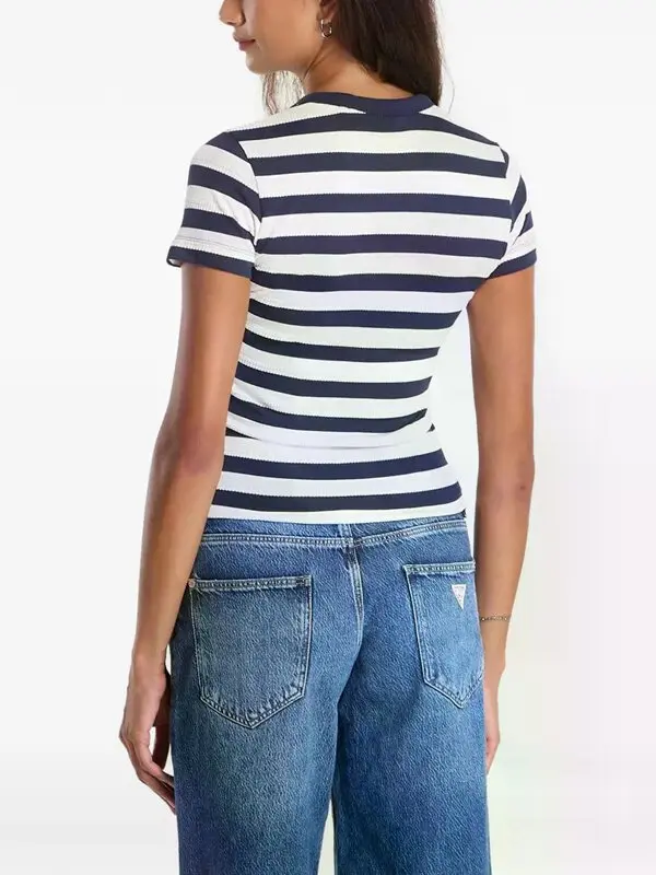 Guess Striped Ribbed T-shirt