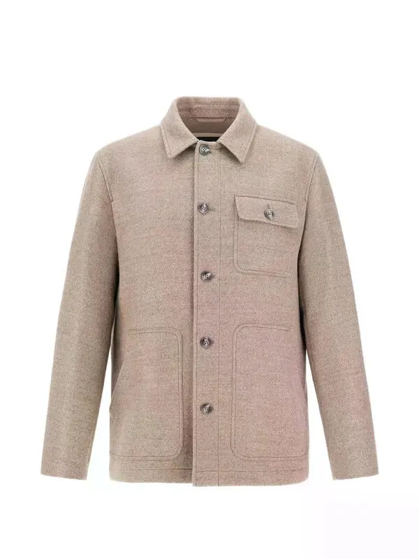 Herno Virgin-wool Twill Shirt Jacket