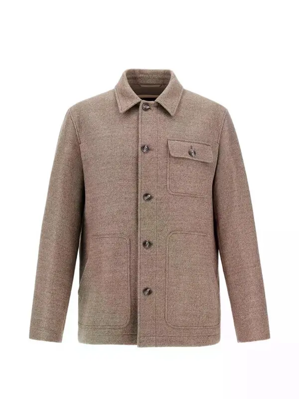 Herno Virgin-wool Twill Shirt Jacket - Neutrals
