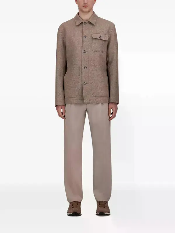 Herno Virgin-wool Twill Shirt Jacket