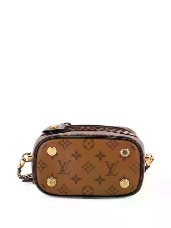 LOUIS VUITTON Reverse Monogram Canvas Pm Satchel Vanity Handbag - Brown