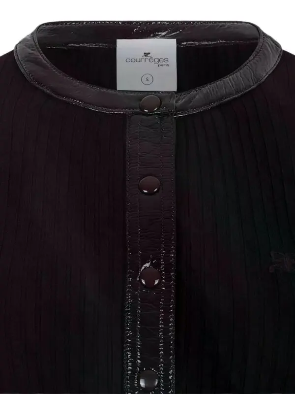 COURREGES Vinyl And Knit Cardigan - Purple
