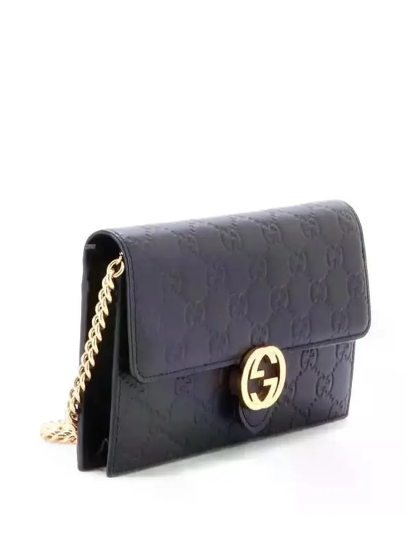 Gucci Icon Wallet On Chain Guccissima Leather Crossbody Bag