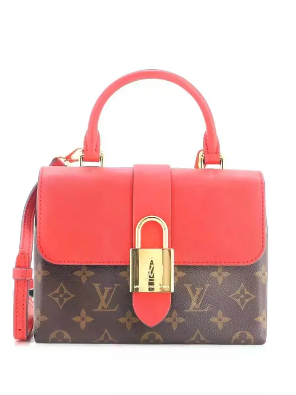LOUIS VUITTON Locky Handbag Monogram Canvas With Leather Bb Satchel - Red