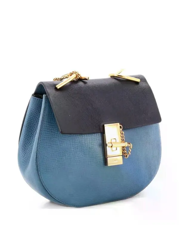 Chloé Drew Leather Small Cross Body Bag - Blue