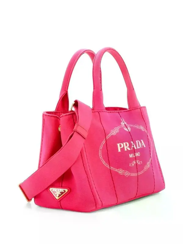 Prada Canapa Convertible Canvas Mini Tote Bag