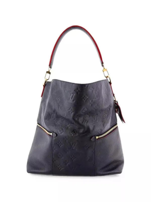 LOUIS VUITTON Melie Handbag Monogram Empreinte Leather Hobo Bag - Blue