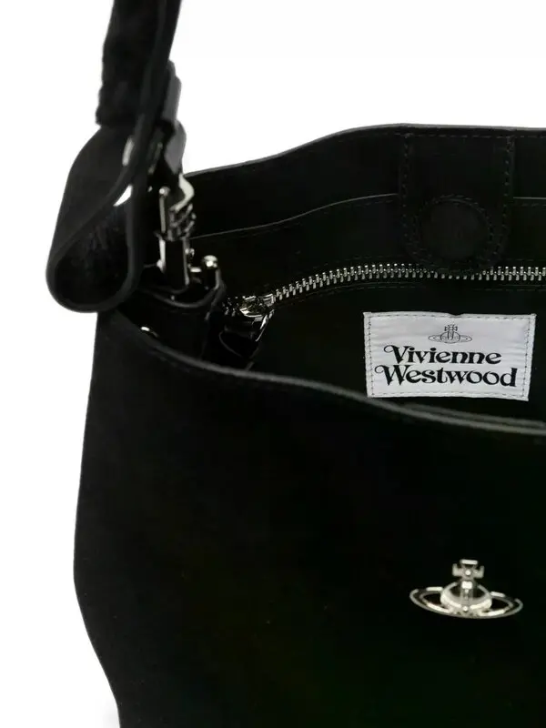 VIVIENNE WESTWOOD Orb-plaque Leather Bucket Bag