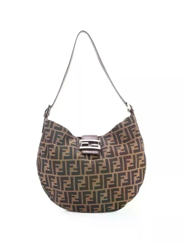 Fendi Vintage Ff Zucca Canvas Medium Hobo Bag