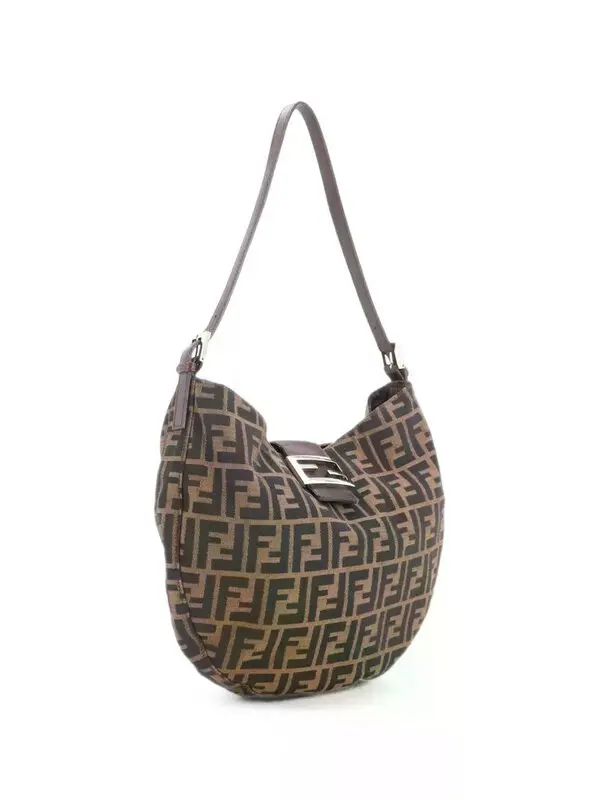 Fendi Vintage Ff Zucca Canvas Medium Hobo Bag