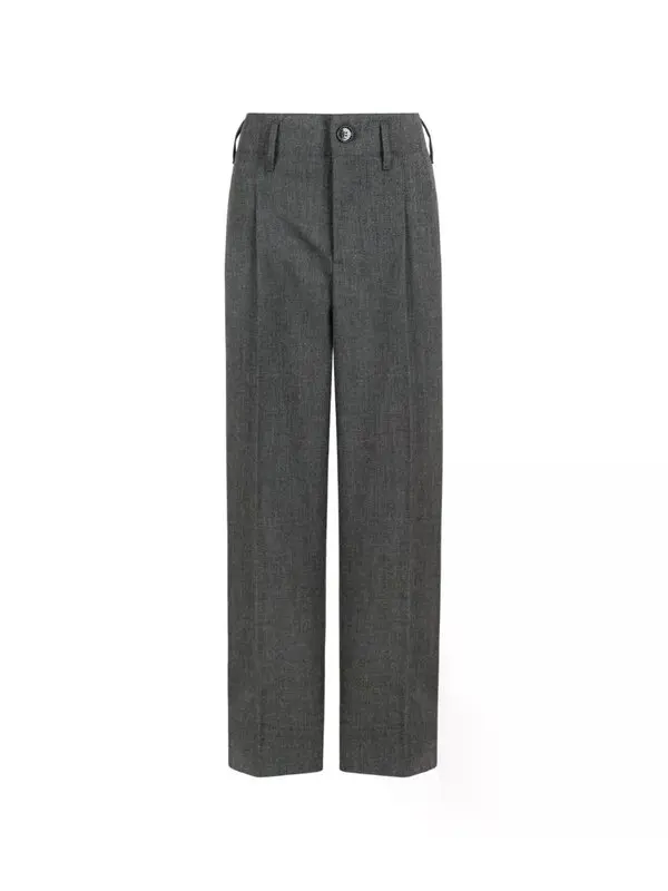 AMI Paris Pleated Wool Trousers