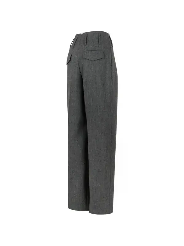 AMI Paris Pleated Wool Trousers