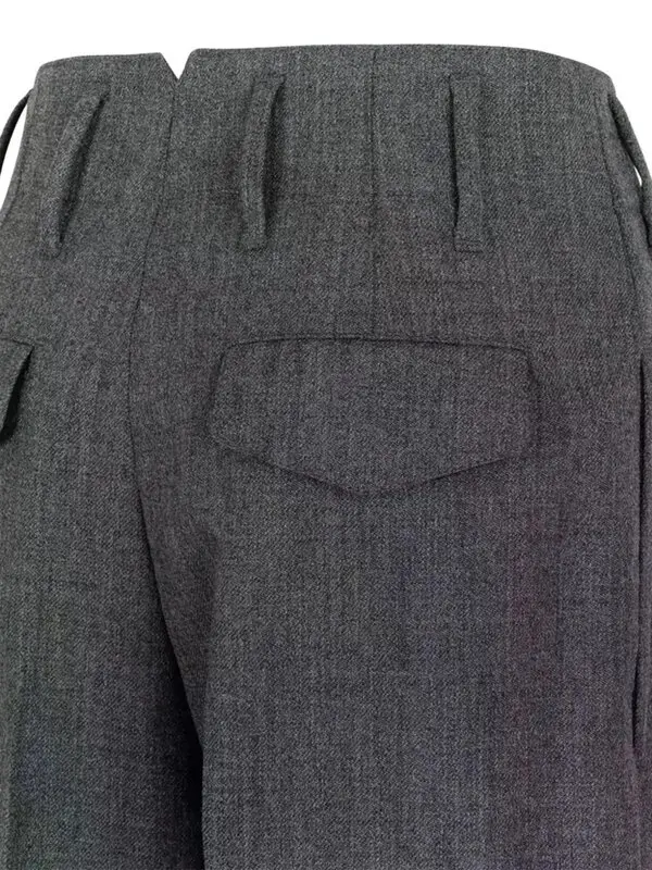 AMI Paris Pleated Wool Trousers