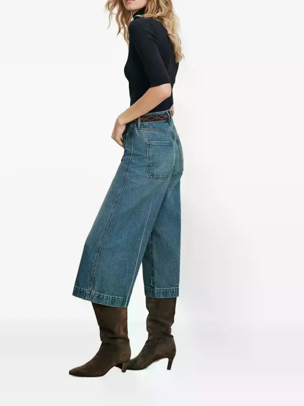 Veronica Beard Marlowe Patch-pocket Cropped Jeans - Blue