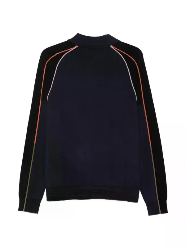 Paul Smith Stripe-trim Zip-up Polo Sweater