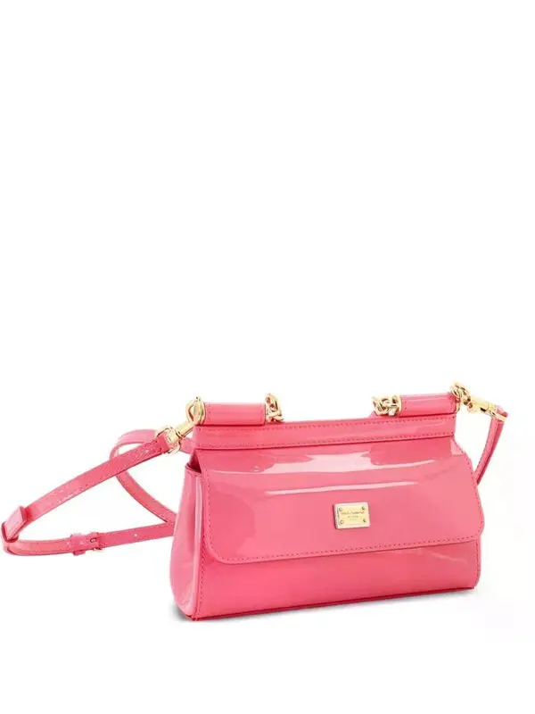 Dolce & Gabbana East West Miss Sicily Patent Small Satchel - Pink