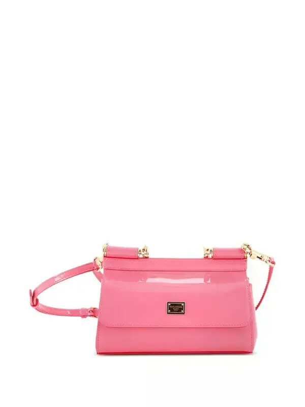 Dolce & Gabbana East West Miss Sicily Patent Small Satchel - Pink