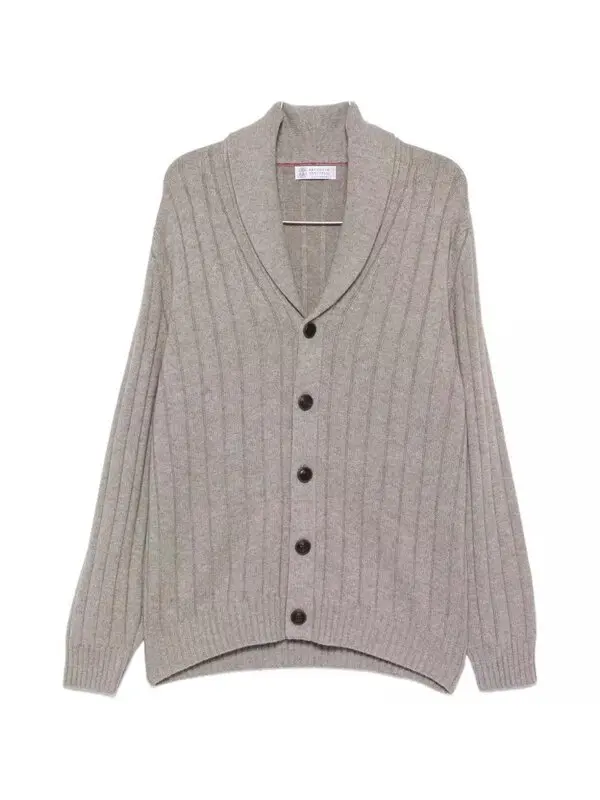 Brunello Cucinelli Ribbed Shawl-collar Cardigan