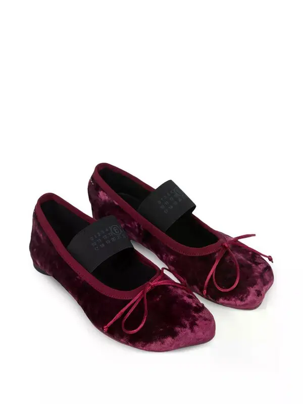 MAISON MARGIELA Velvet Elasticated-strap Ballet Flats