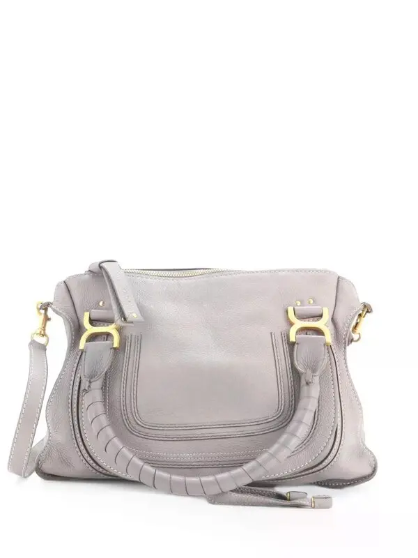 Chloé Marcie Leather Medium Satchel - Grey