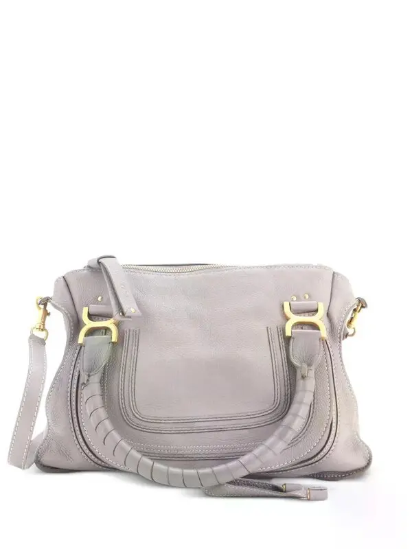 Chloé Marcie Leather Satchel - Grey