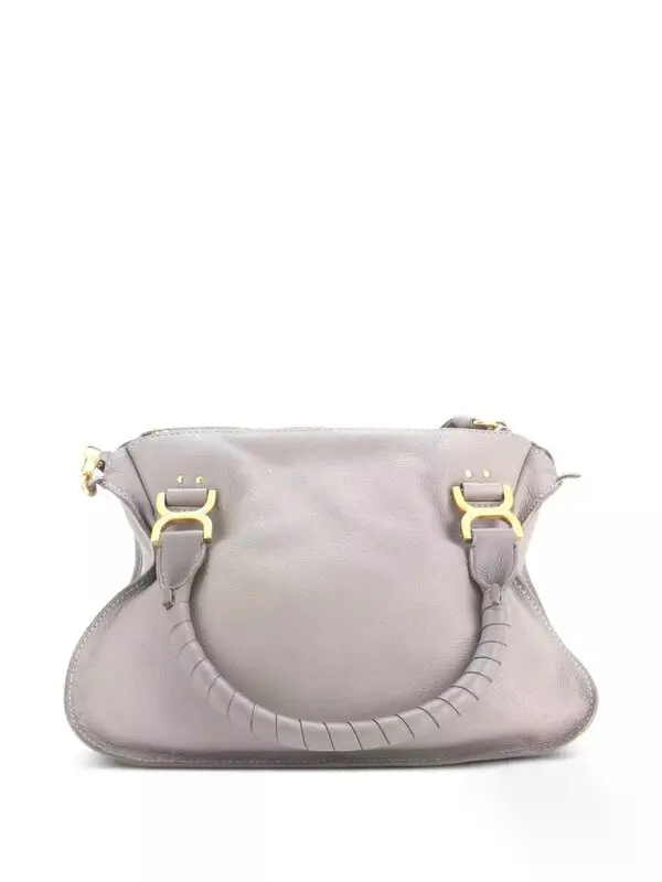 Chloé Marcie Leather Satchel - Grey