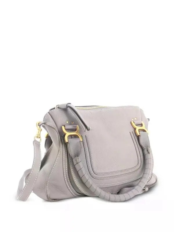 Chloé Marcie Leather Satchel - Grey