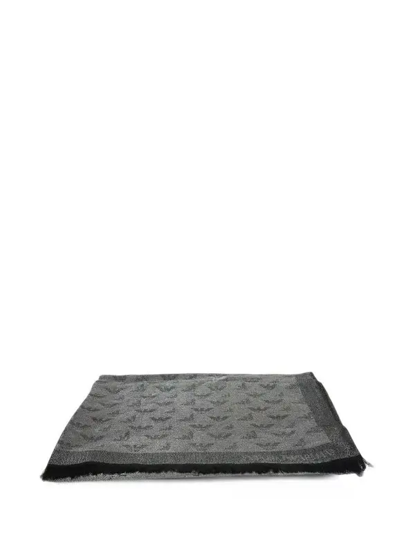 Emporio Armani Jacquard Frayed Scarf