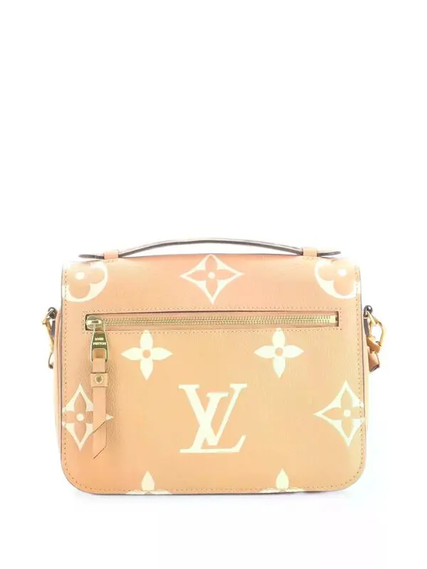 LOUIS VUITTON Pochette Metis Bicolor Monogram Empreinte Giant Crossbody Bag - Neutrals