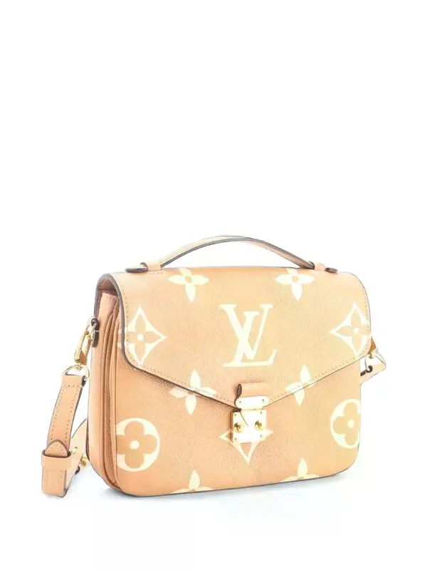 LOUIS VUITTON Pochette Metis Bicolor Monogram Empreinte Giant Crossbody Bag - Neutrals