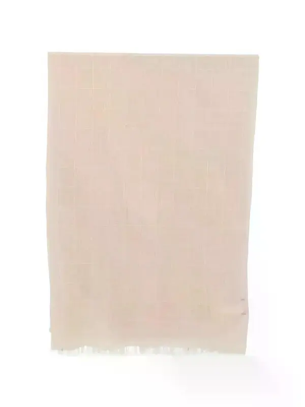 Fabiana Filippi Check Frayed-edge Scarf - Neutrals
