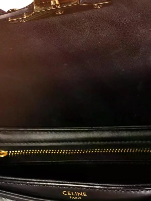 Celine Triomphe Besace Clea Flap Bag Leather Shoulder Bag