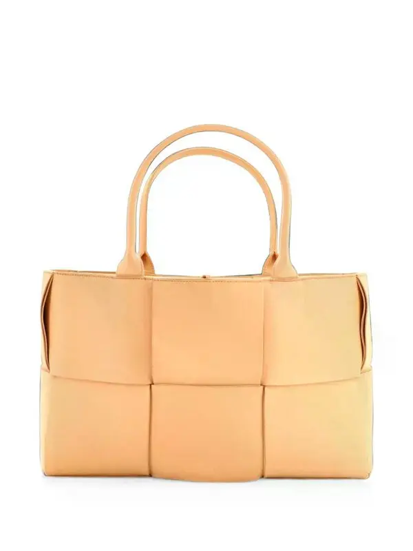 Bottega Veneta Arco Maxi Intrecciato Leather Medium Tote Bag - Neutrals