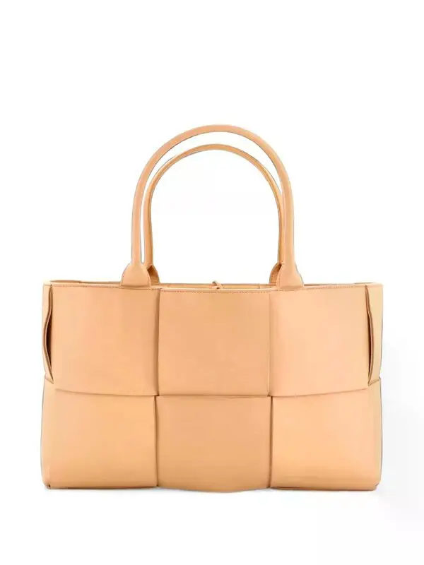 Bottega Veneta Arco Maxi Intrecciato Leather Medium Tote Bag - Neutrals