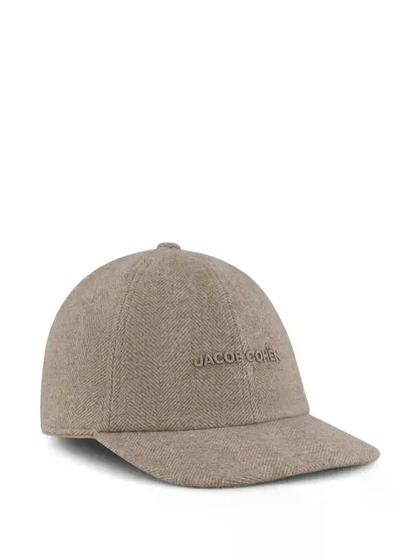Jacob Cohen Herringbone Weave Baseball Cap - Brown