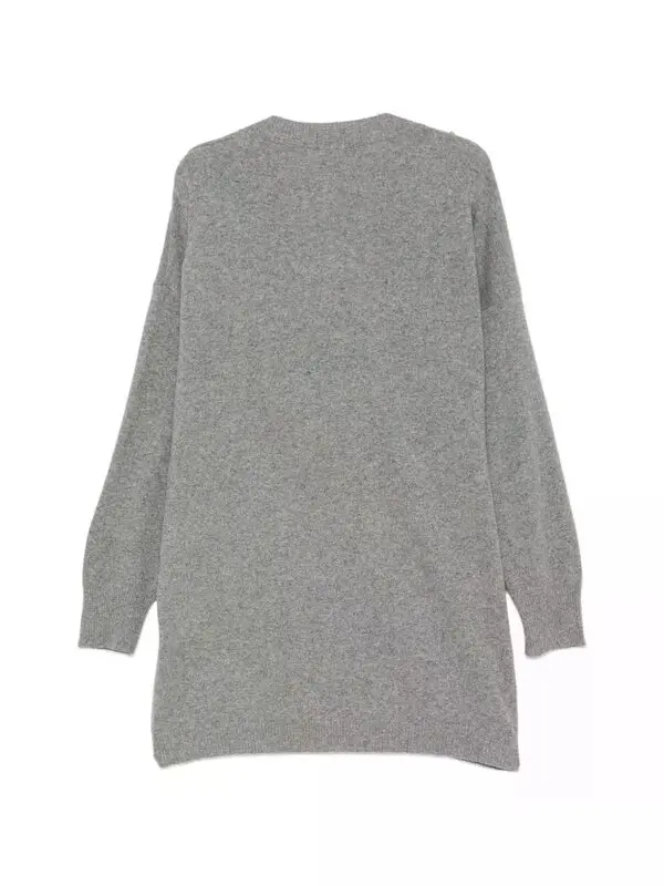 Alberta Ferretti Floral-appliqué V-neck Sweater
