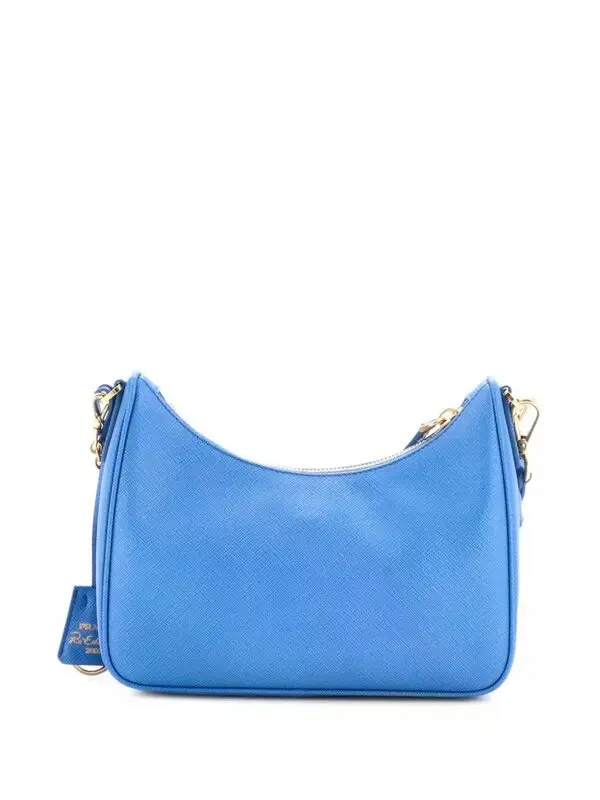 Prada Re-edition 2005 Saffiano Leather Shoulder Bag - Blue