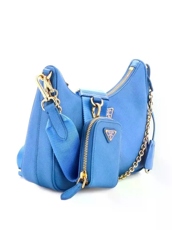 Prada Re-edition 2005 Saffiano Leather Shoulder Bag - Blue