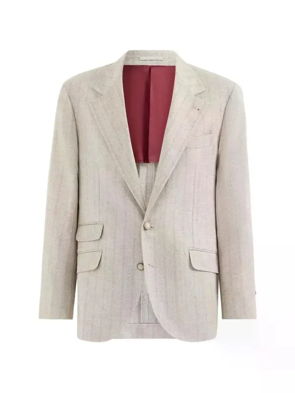 Brunello Cucinelli Cavallo Striped Blazer - Neutrals