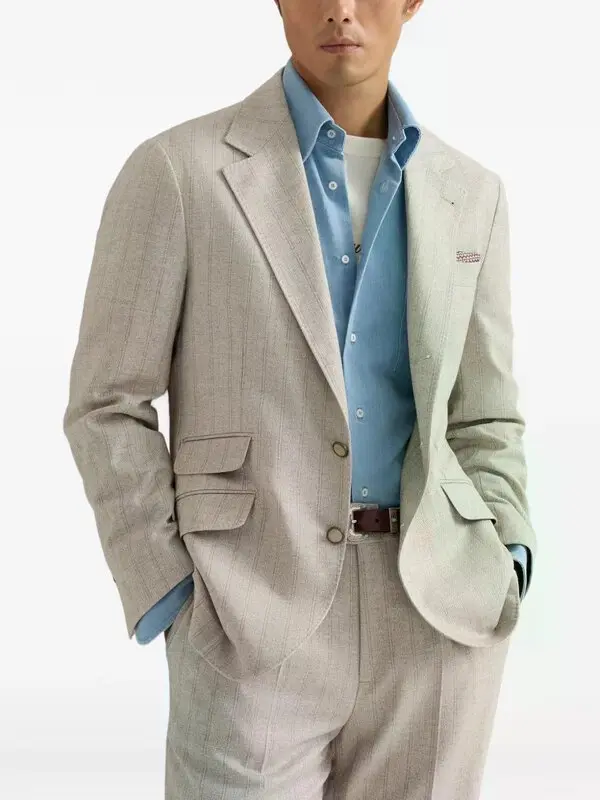 Brunello Cucinelli Cavallo Striped Blazer
