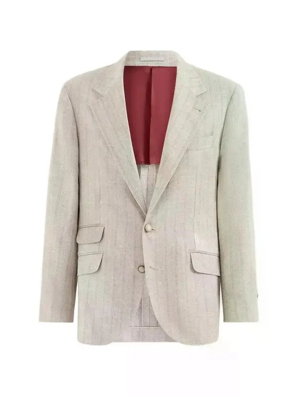 Brunello Cucinelli Cavallo Striped Blazer - Neutrals