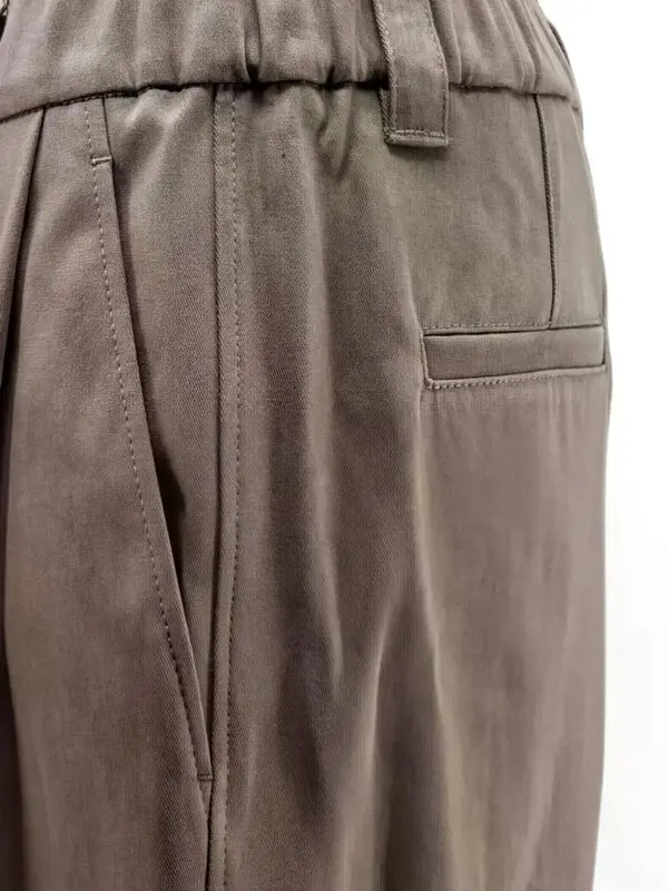 Brunello Cucinelli Pleated Wide-leg Trousers - Green