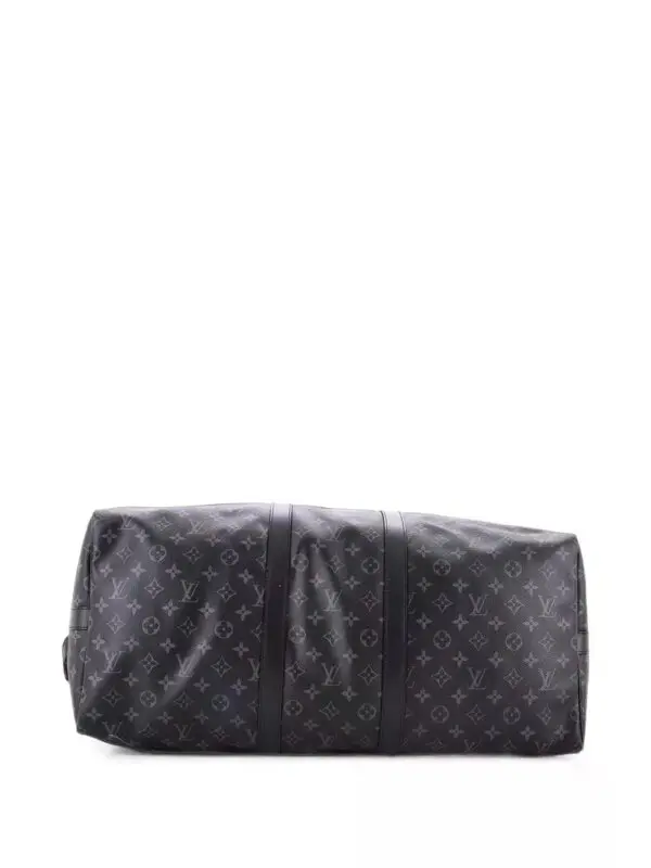 LOUIS VUITTON Keepall Bandouliere Bag Monogram Eclipse Canvas 55 Travel Bag