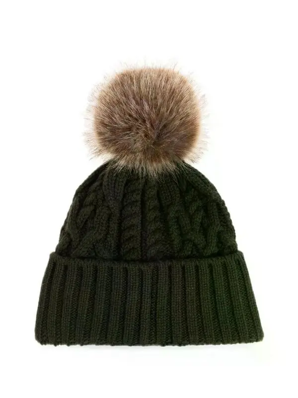 Moncler Logo-patch Ribbed-knit Beanie Hat