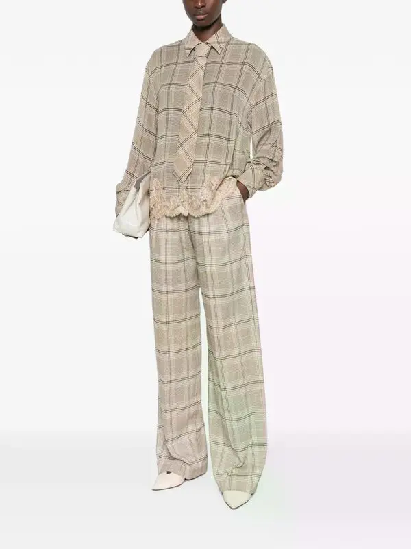 ERMANNO FIRENZE Prince Of Wales Trousers