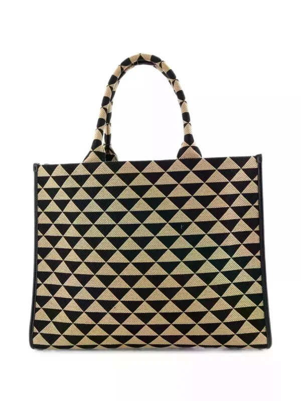 Prada Symbole Shopper Jacquard Large Tote Bag