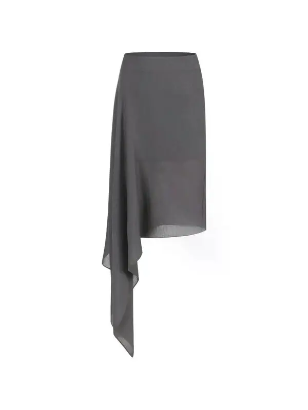 OUDE WAAG Asymmetric Draped Midi Skirt