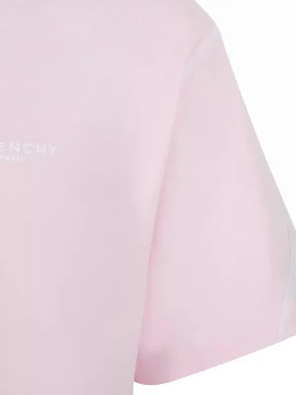 Givenchy Couture Seam T-shirt In Cotton With Embroidery - Pink